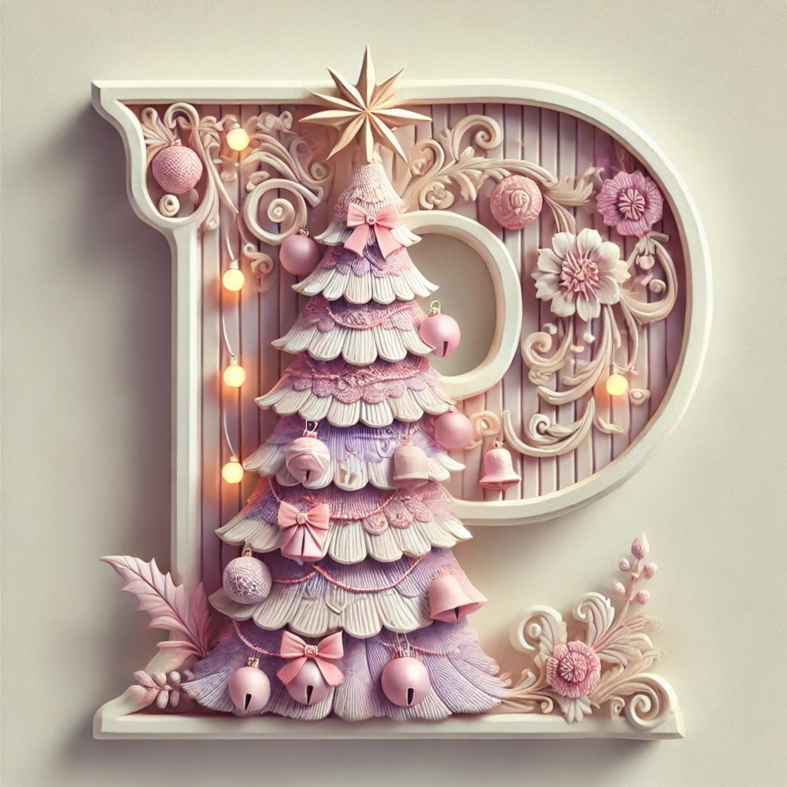 Christmas Tree Alphabet Numbers Clipart, Holiday Numbers 0-9, Pastel ...
