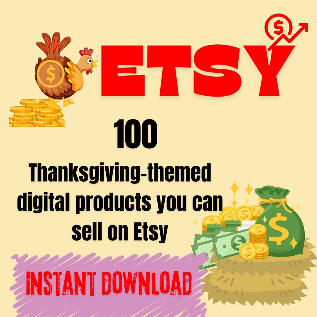 100 Thanksgiving-themed Digital Products You Can Sell on Etsy, Etsy ...