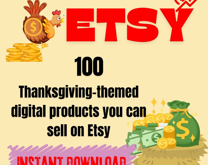 100 Thanksgiving-themed Digital Products You Can Sell on Etsy, Etsy ...