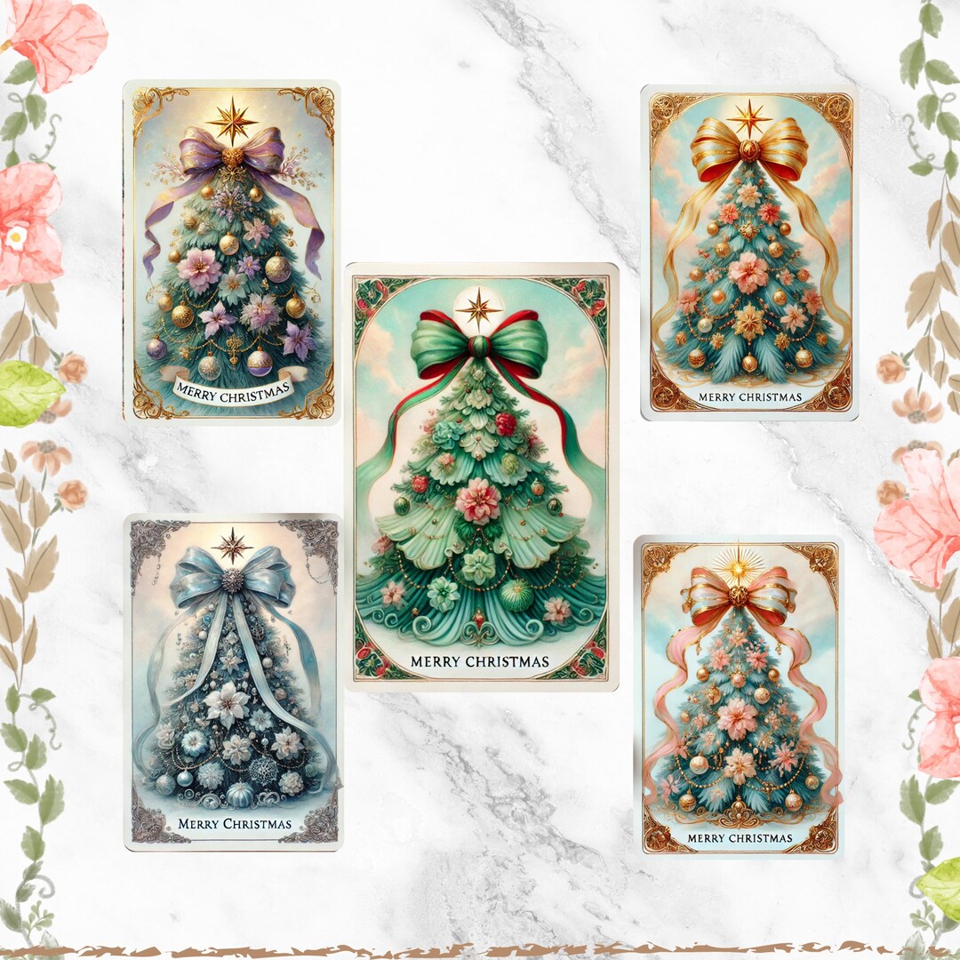 Christmas Tree Tarot Cards Digital Download Holiday Tarot Set Christmas ...