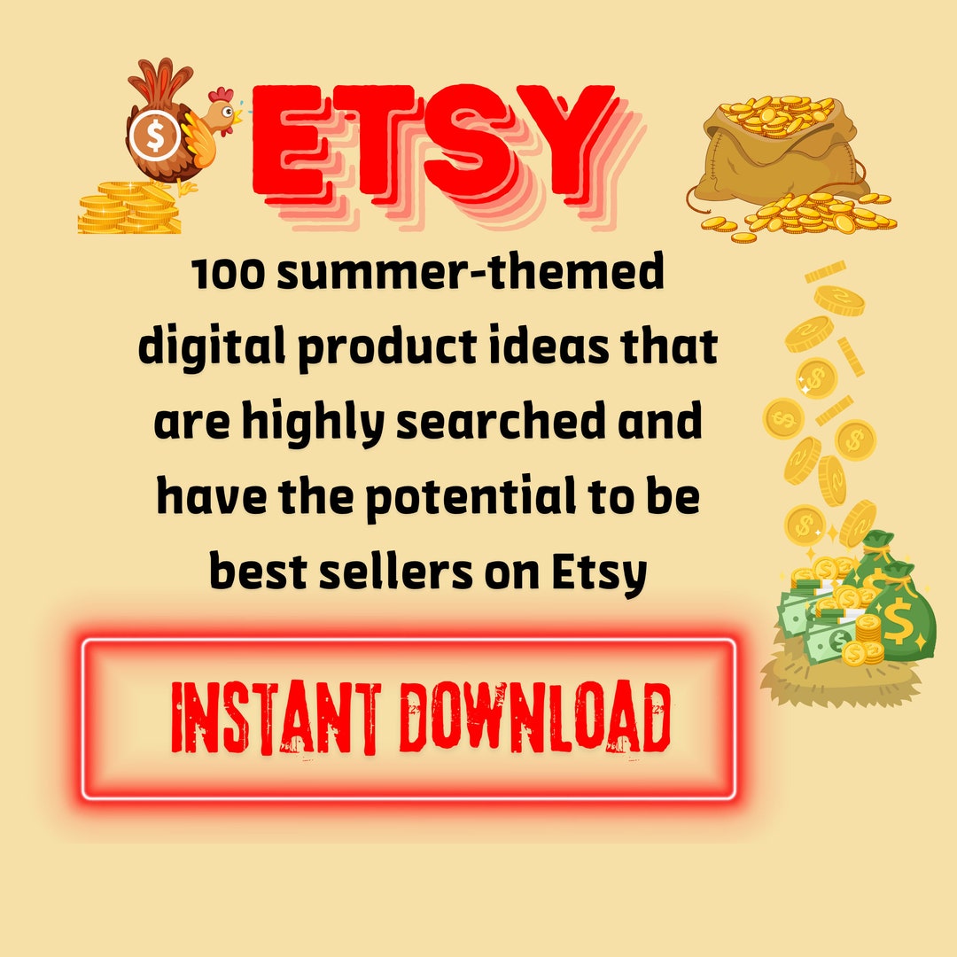 100 Summer-themed Digital Product Ideas,etsy Digital Product,digital ...
