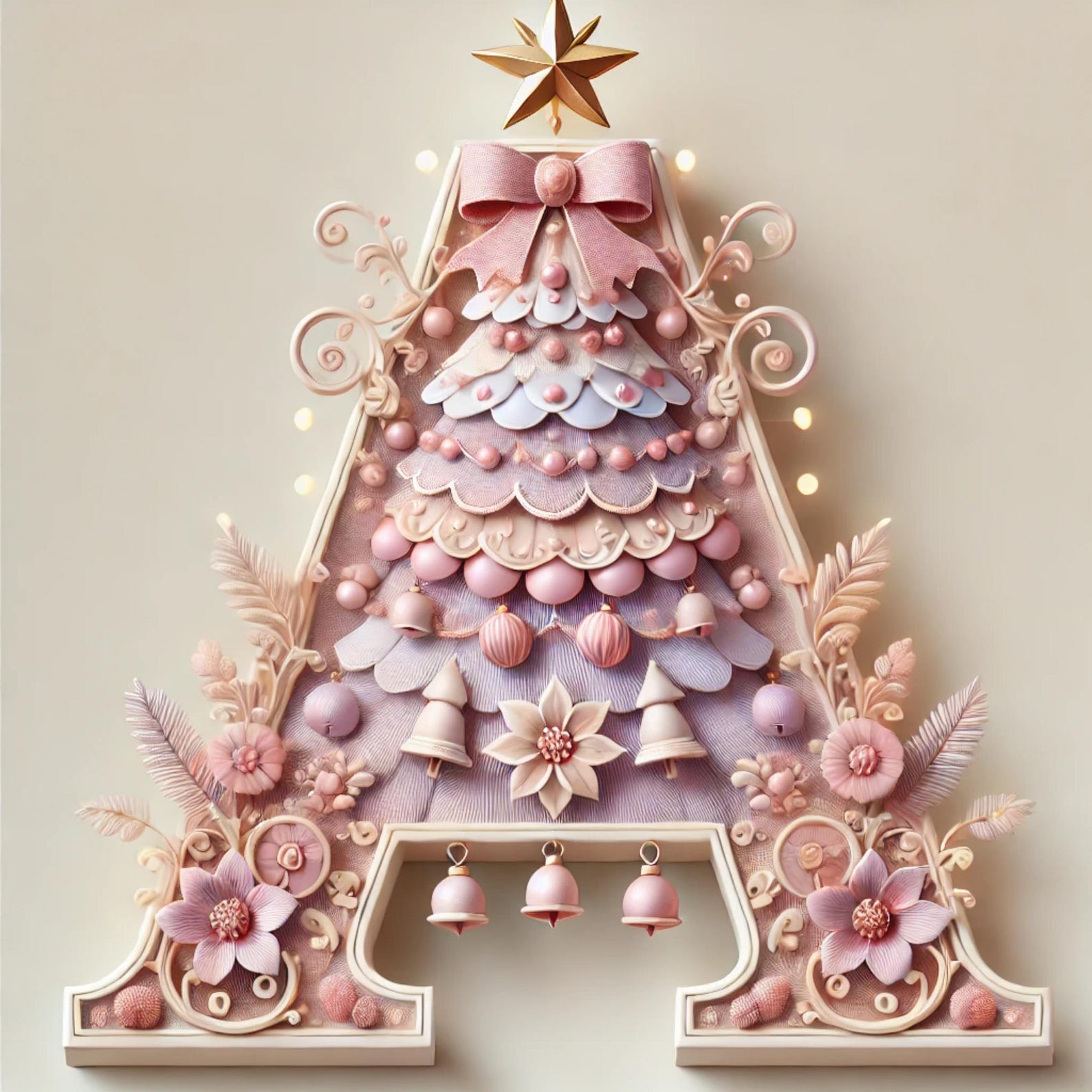 Christmas Tree Alphabet Numbers Clipart, Holiday Numbers 0-9, Pastel ...