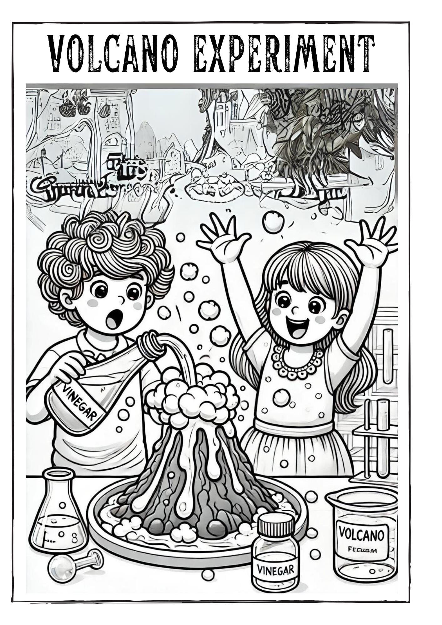 Science Experiment Coloring Book for Kids Fun Educational STEM ...