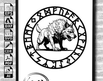 Fenrir Svg, Berserk Fenrir Vector, Jpg Png Pdf Svg for T-shirts, Mugs ...