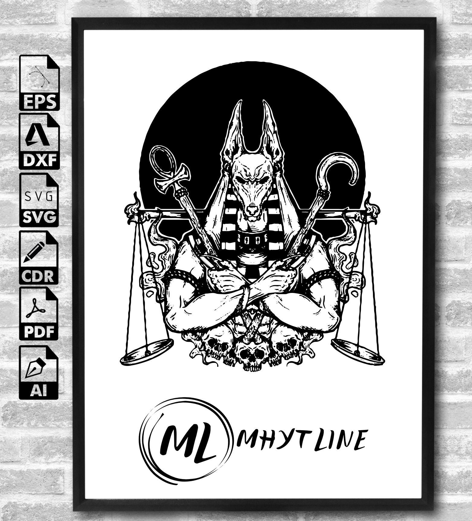 Anubis SVG | Ancient Egypt SVG | Egyptian Religion SVG | Tomb Afterlife ...