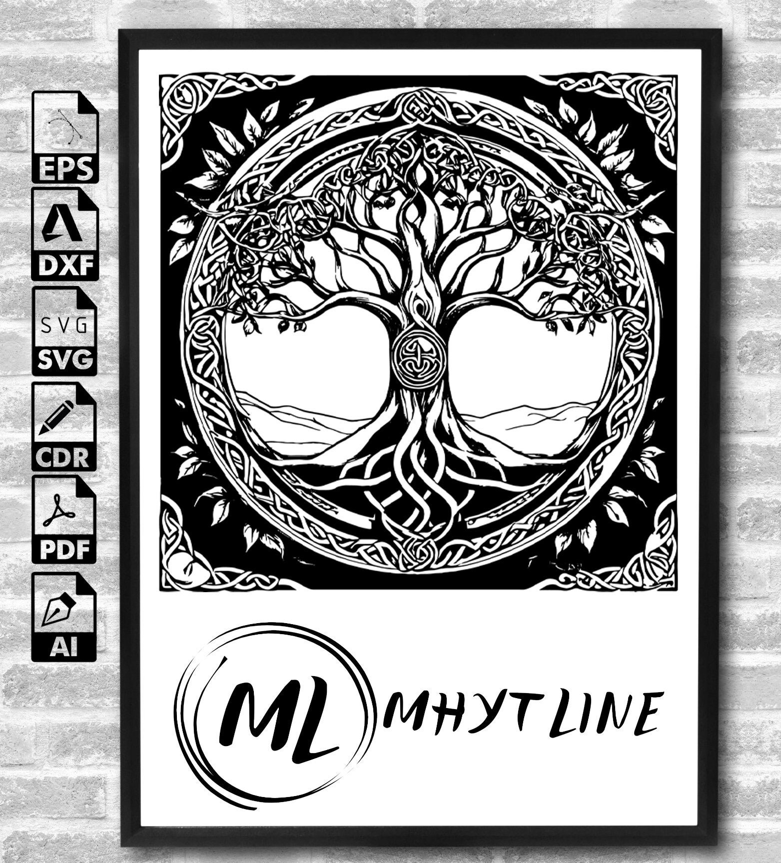 Celtic Tree of Life Svg Symbol for Celtic Wedding, Bundle Vector Clip ...