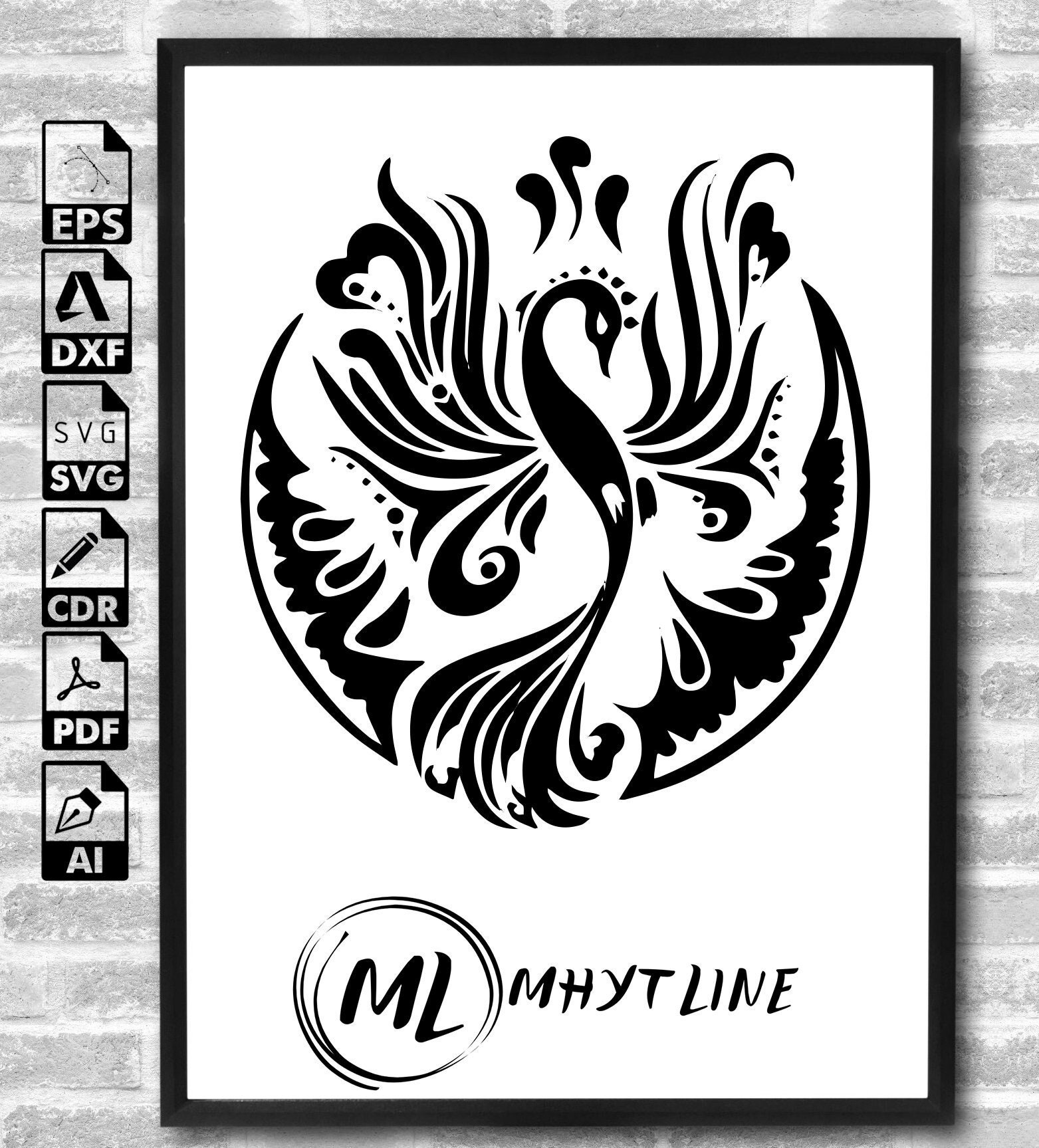 Phoenix SVG | Fire Bird SVG | Mythical Animal SVG Wings Svg | Rise From ...