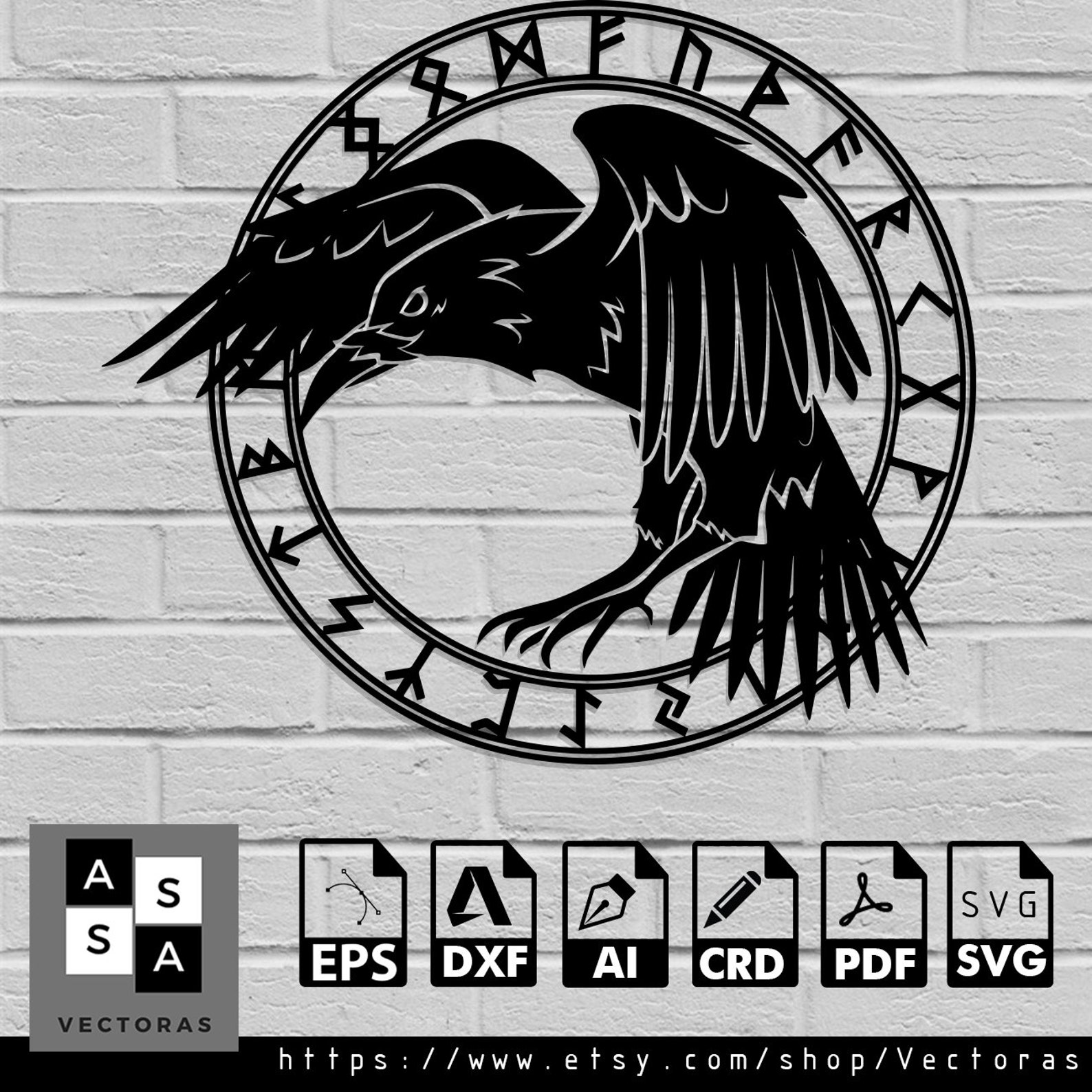 Odin's Ravens SVG | Viking SVG | Crow SVG | Nordic Norway Icelandic ...