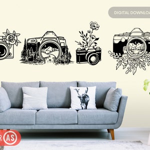 Camera SVG, Photographer SVG, Photography SVG, Floral, Photo Taking Svg ...
