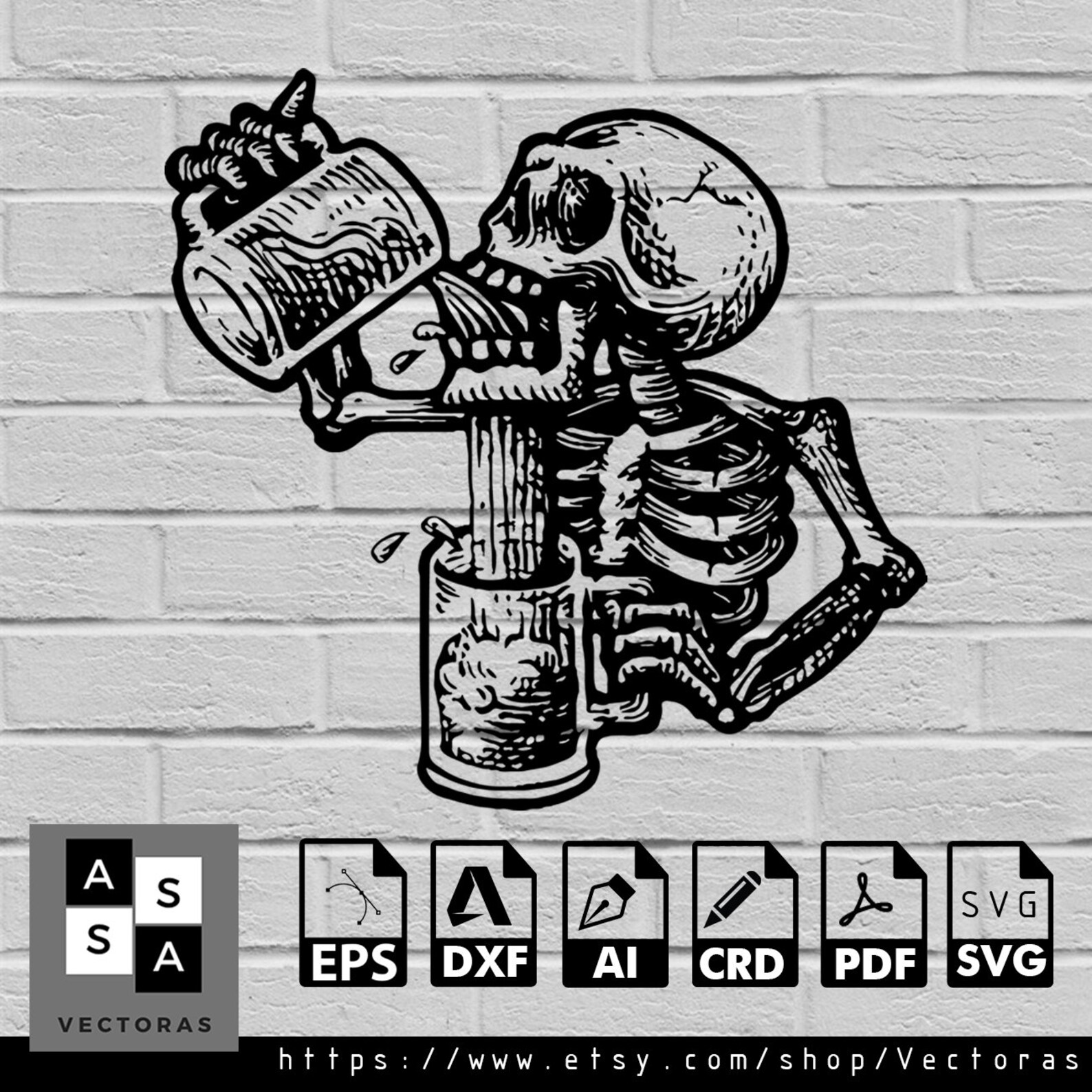 Skeleton Drinking Beer SVG | Lager SVG | Party Alcoholic Drink Bar Pub ...