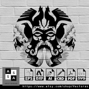 Odin SVG | Viking God SVG | Norse Mythology T-shirt Decals CNC Laser ...