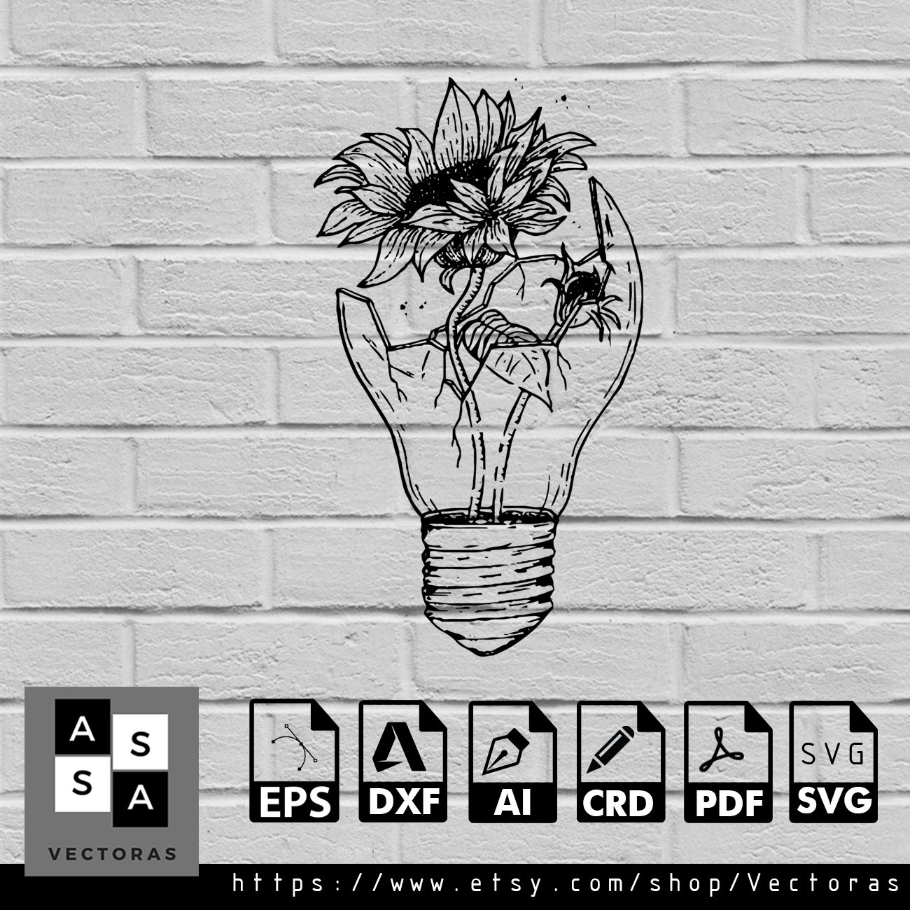 Floral Lightbulb SVG, Flower Lamp Svg, Wildflower Svg, Flower Sketch ...