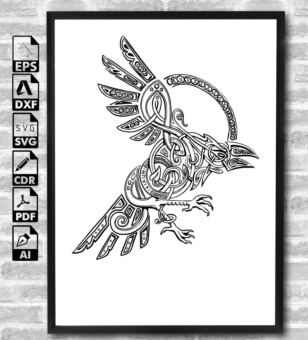 Odin Spear and Ravens Svg - Odin Vector - Viking Svg - Norse Viking ...