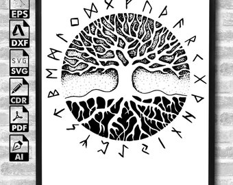 Celtic Tree of Life Dxf Svg Png, Family Tree Clipart, Printable Celtic ...