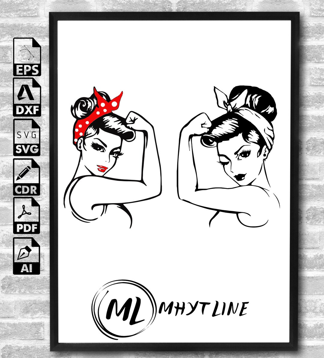 Rosie the Riveter SVG Design, Woman Power Svg Files for Cricut, Girl ...