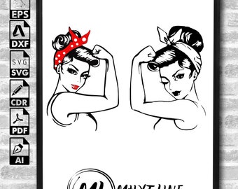 Rosie the Riveter SVG Design, Woman Power Svg Files for Cricut, Girl ...