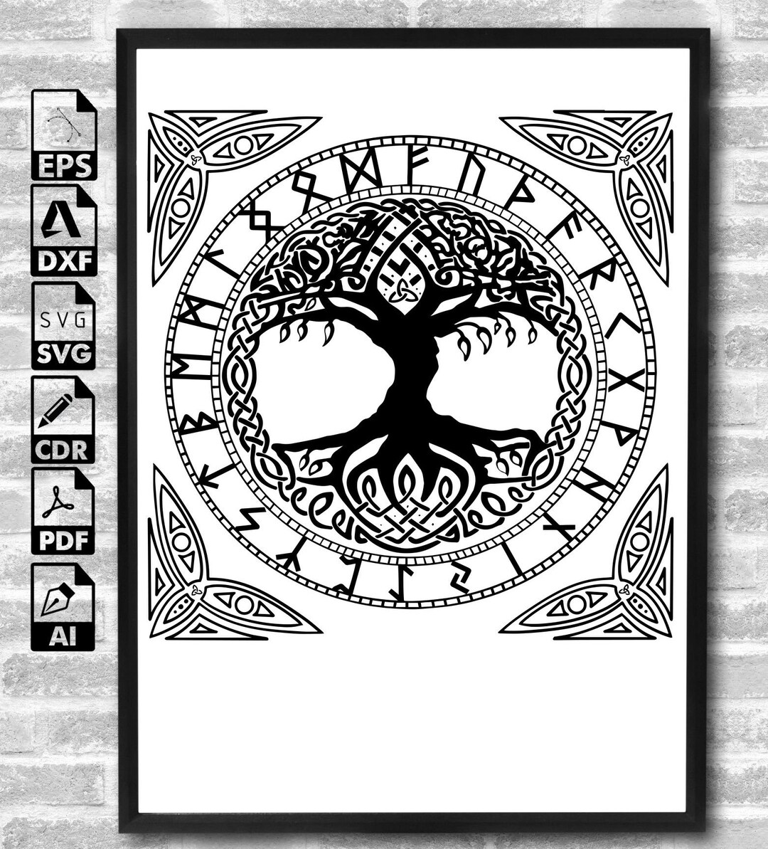 Tree of Life SVG | Celtic SVG | Tree With Roots SVG | Nature Wall Art T ...