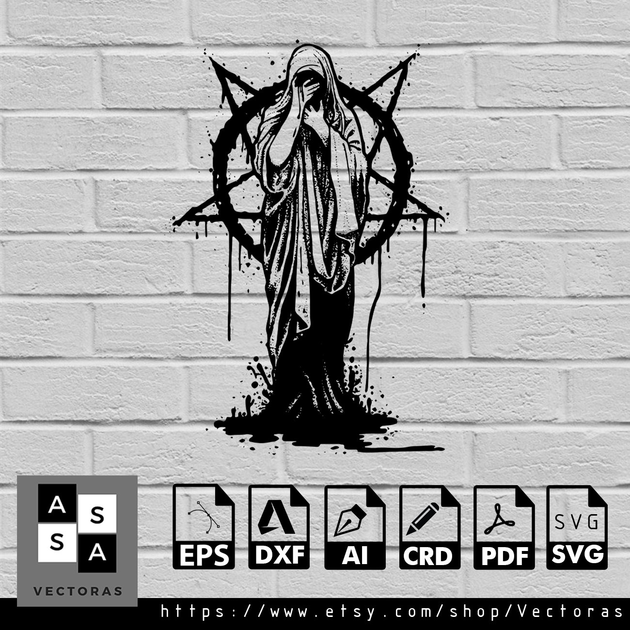 Sigil of Baphomet Logo Halloween Horned Goat Devil Silhouette Goth ...