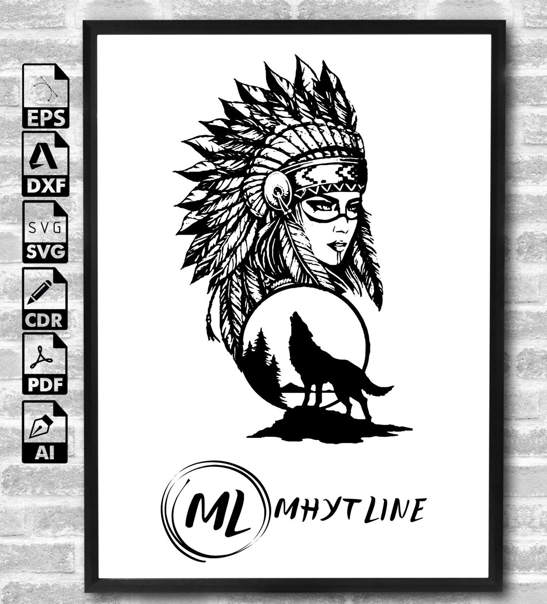 Native American Village SVG | Indigenous People SVG | Wolf Pack SVG ...