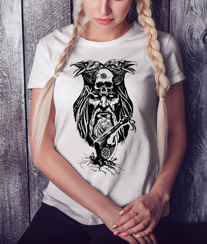 Odin DXF Wikinger Allvater EPS Wotan SVG Odin Digitale Datei Hugin ...