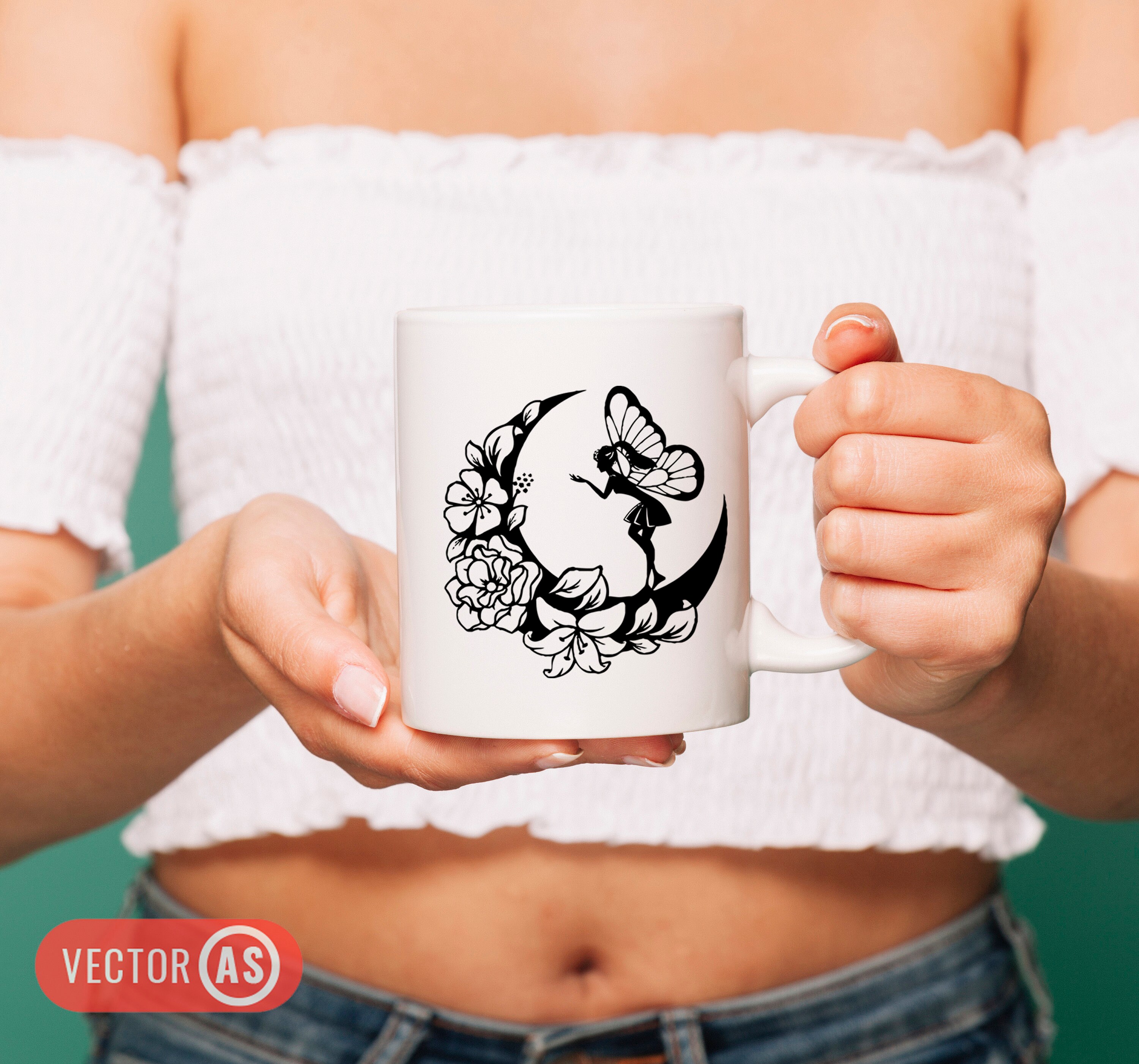 Mond SVG Bundle, Floral Mond svg, mystische himmlische svg, Mond und ...