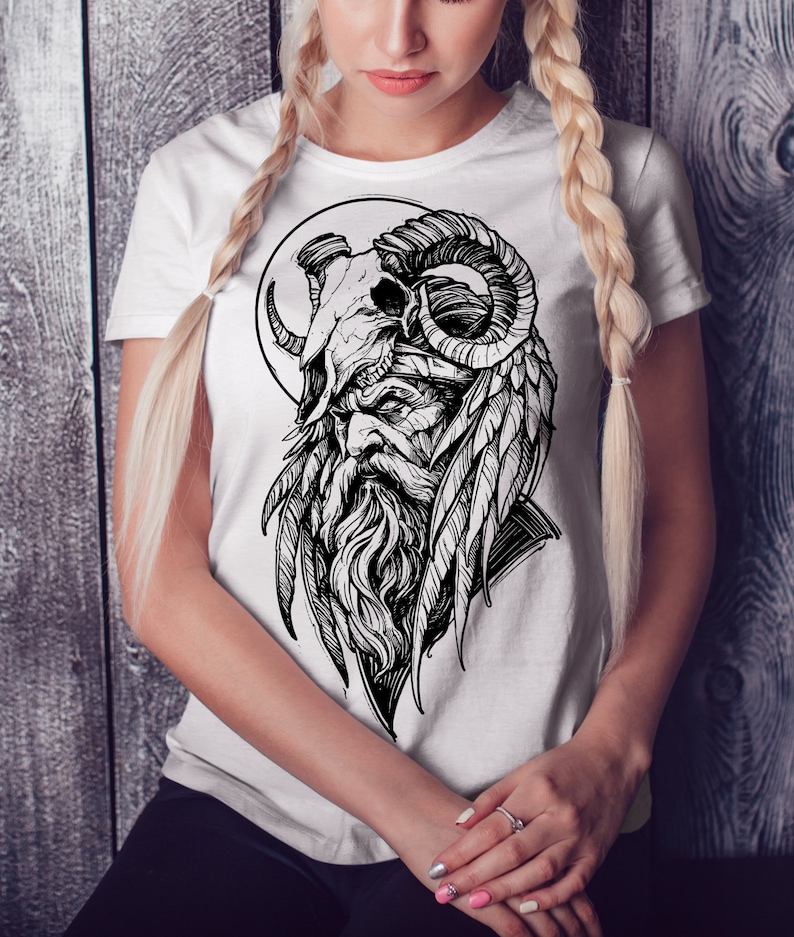 Odin With Raven SVG | Norse God SVG | Viking T-shirt Decal Vinyl ...