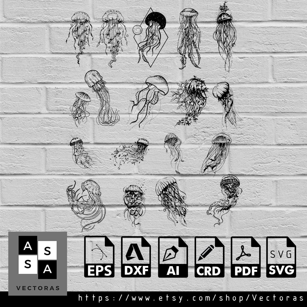 Floral Jellyfish Svg File, Flowers, Ocean, Sea Animals, Beach, Summer ...