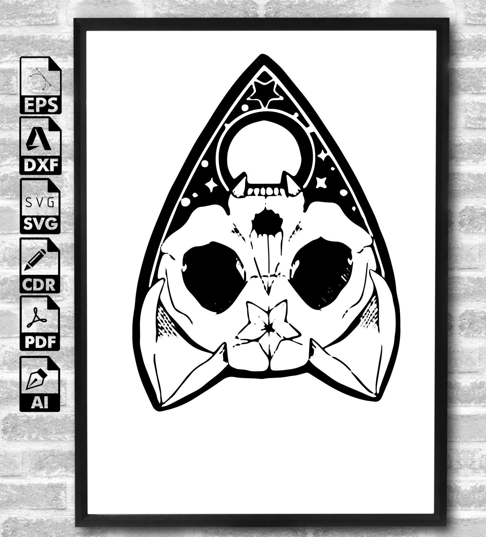 Planchette SVG Bundle, Cut Files for Cricut, Silhouette, Ouija Board, Spirit Board, Witch ...