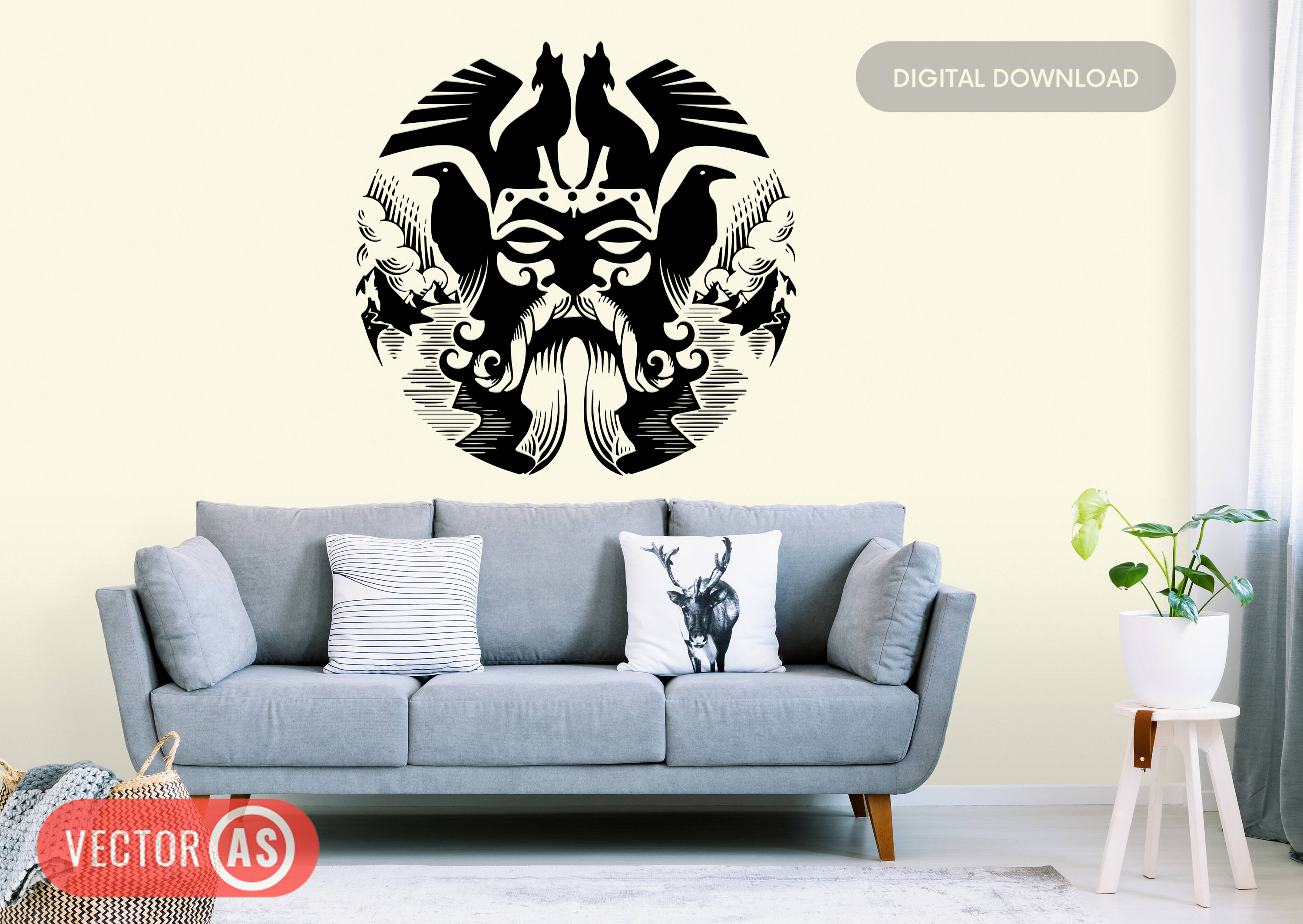 Odin SVG Viking God SVG Norse Mythology T-shirt Decals CNC - Etsy