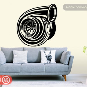 Turbocharger Cut File SVG DXF PNG Eps Pdf Clipart | Turbo Svg | Turbo ...