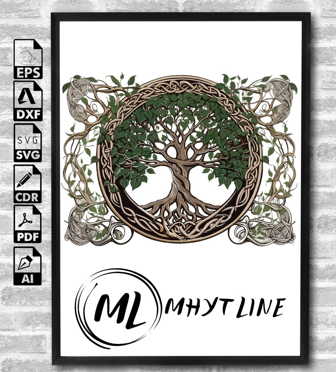 Celtic Tree of Life Dxf Svg Png, Family Tree Clipart, Printable Celtic ...
