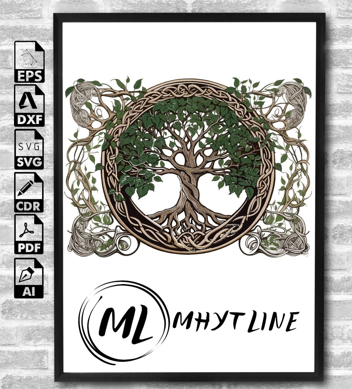 Celtic Tree of Life Dxf Svg Png, Family Tree Clipart, Printable Celtic ...