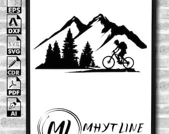 Mountain Bike SVG, Bike Svg, Cycling Svg, Bike Hike Svg, Bicycle Ornament, Bicycle Svg ...
