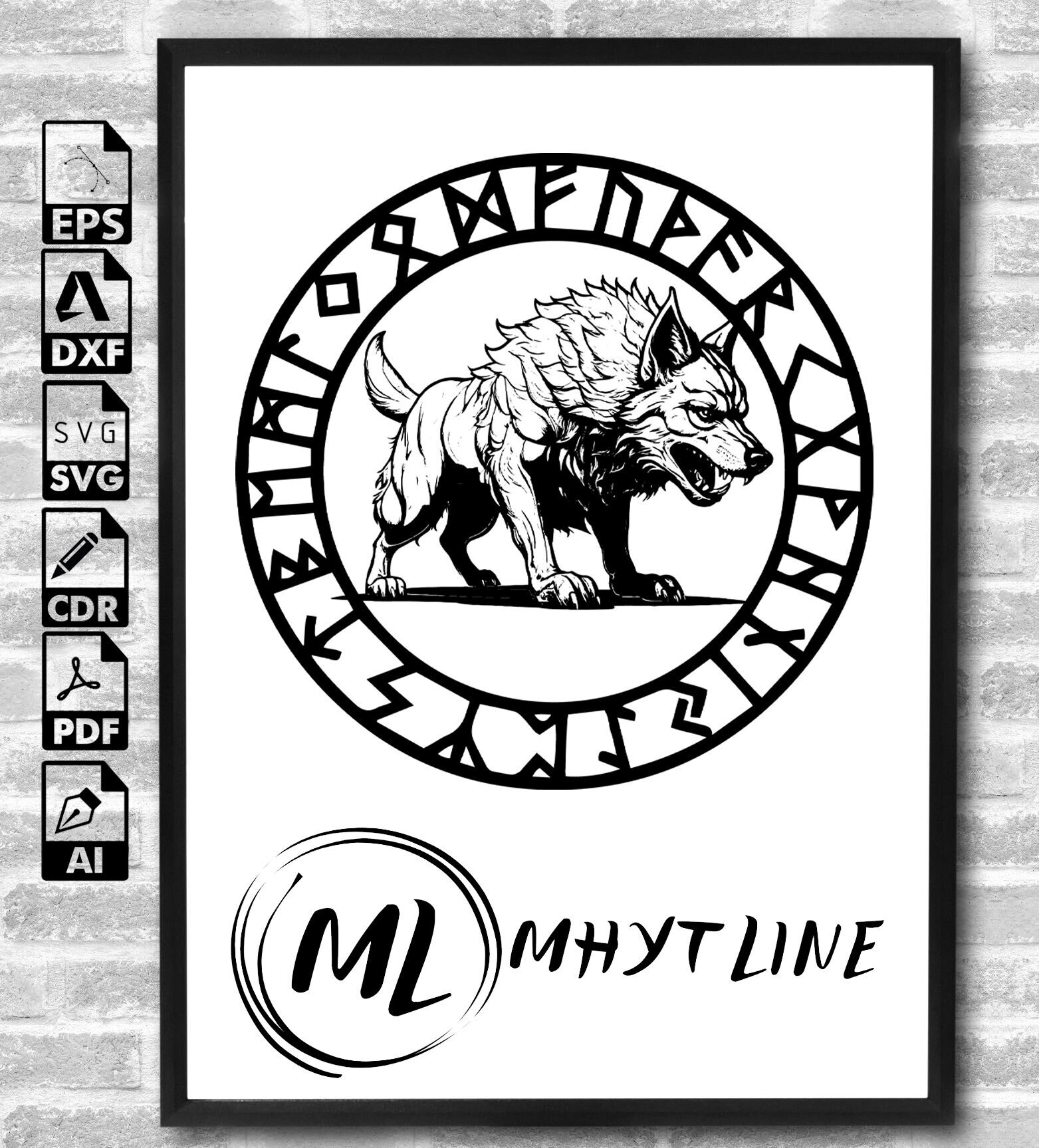 Fenrir Svg, Berserk Fenrir Vector, Jpg Png Pdf Svg for T-shirts, Mugs ...