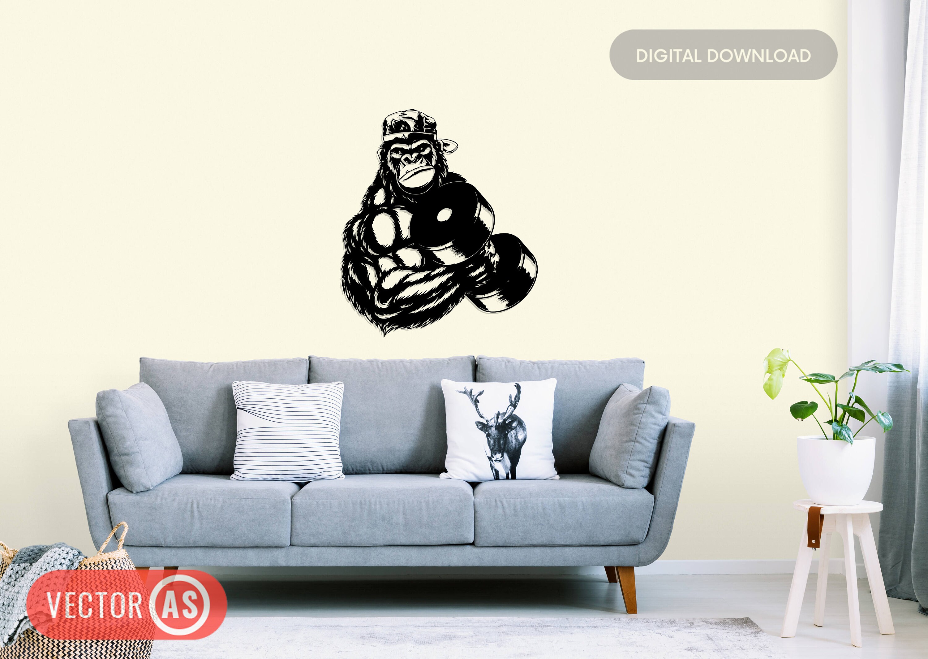 Gorilla Body Builder Svg Png , Bodybuilding Svg , Gym Svg , Gorilla Svg ...