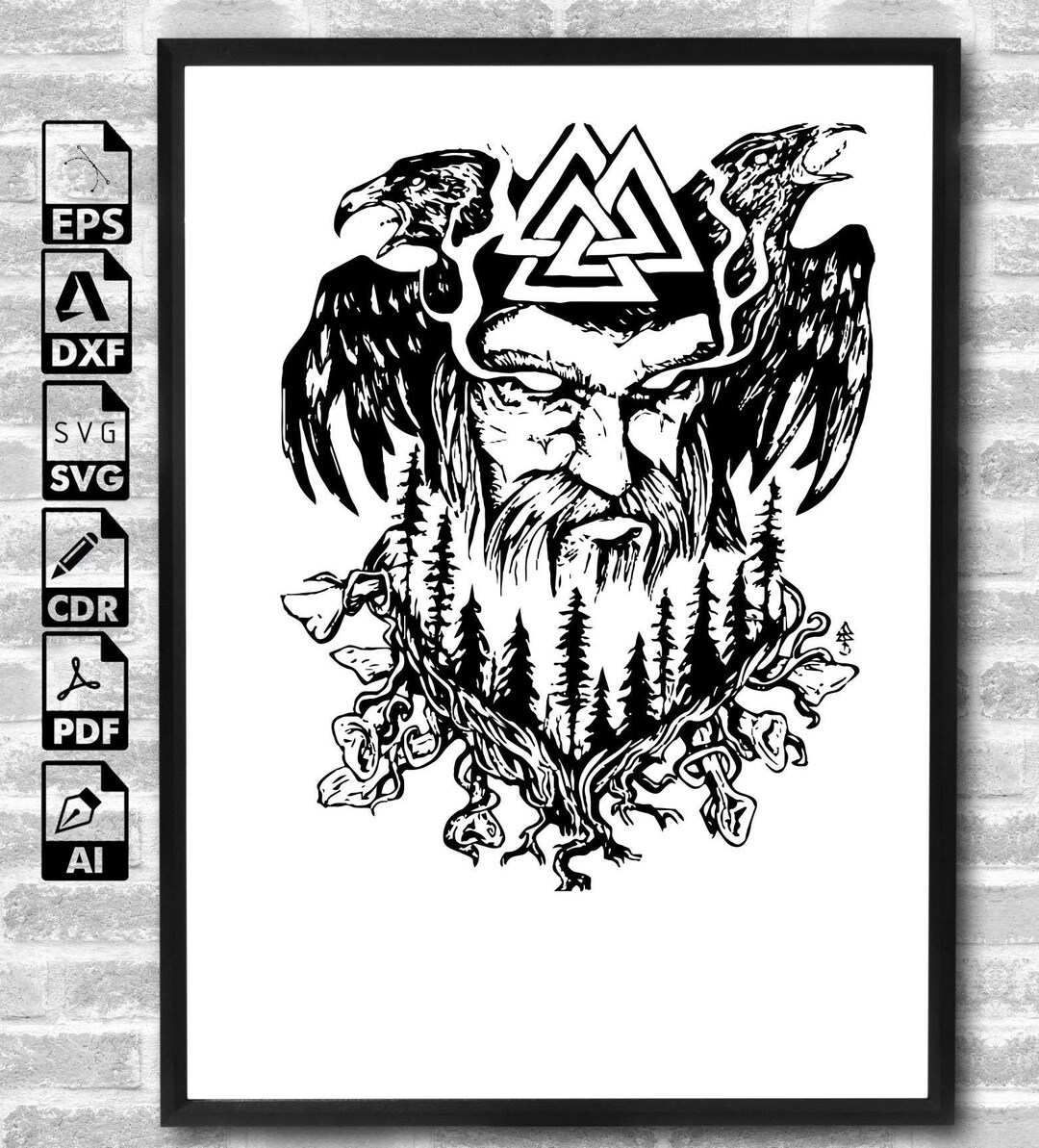 Thor Norse Viking Svg - Thor Vector - Thor Svg - Norse Viking Symbol ...