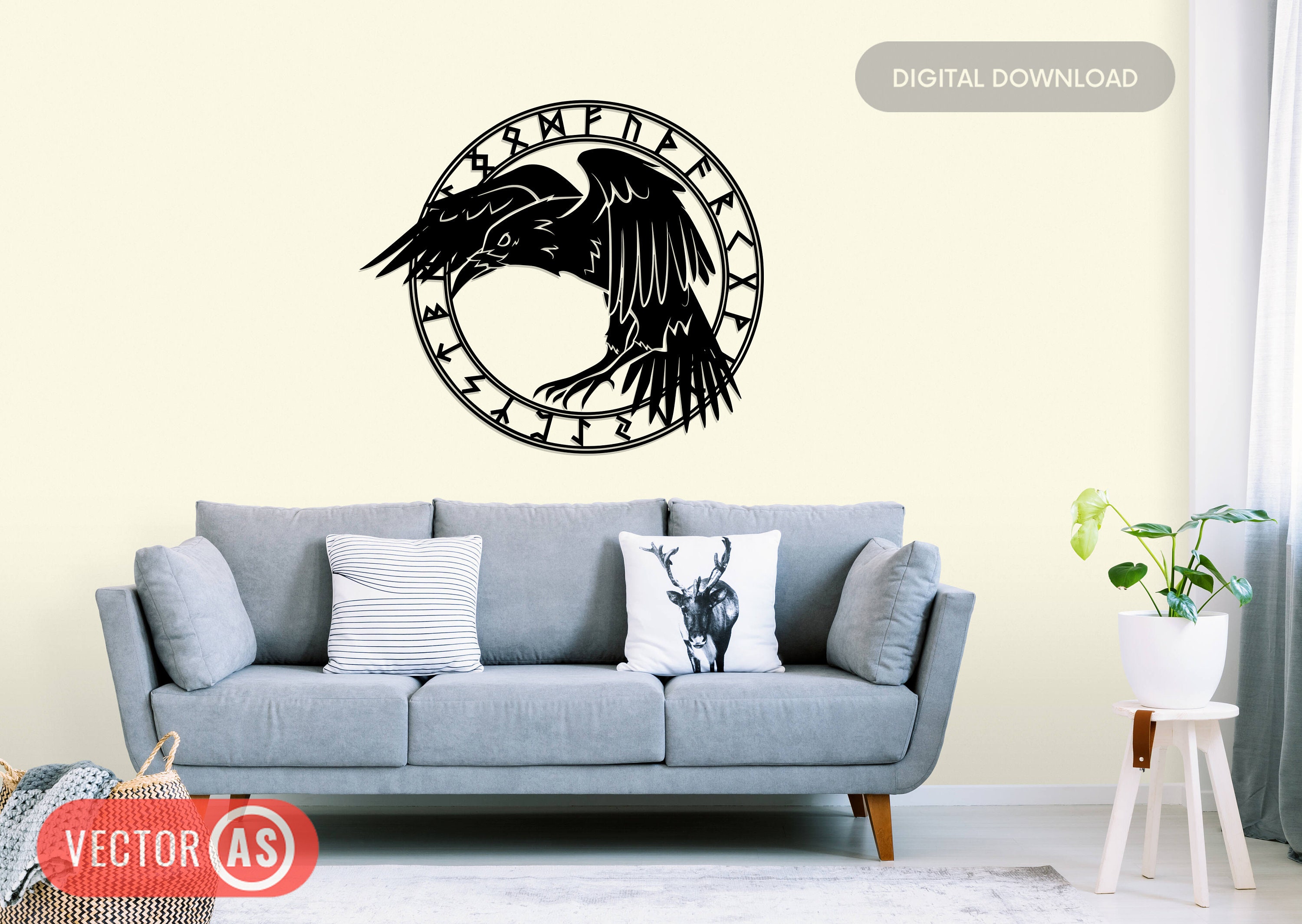 Odin's Ravens SVG | Viking SVG | Crow SVG | Nordic Norway Icelandic ...