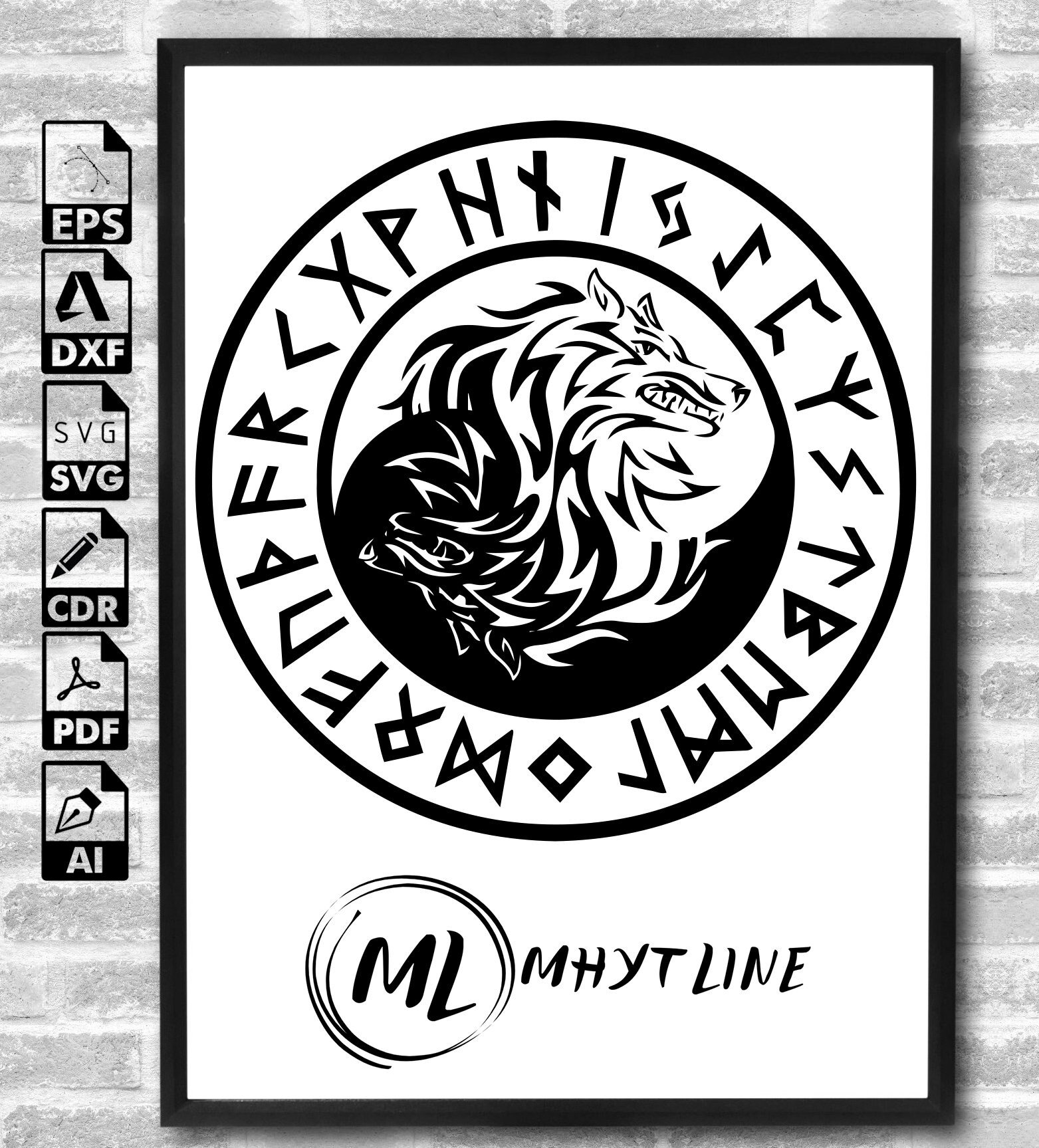 Vegvisir With Runes SVG Files | Viking Compass Cut Files | Viking ...