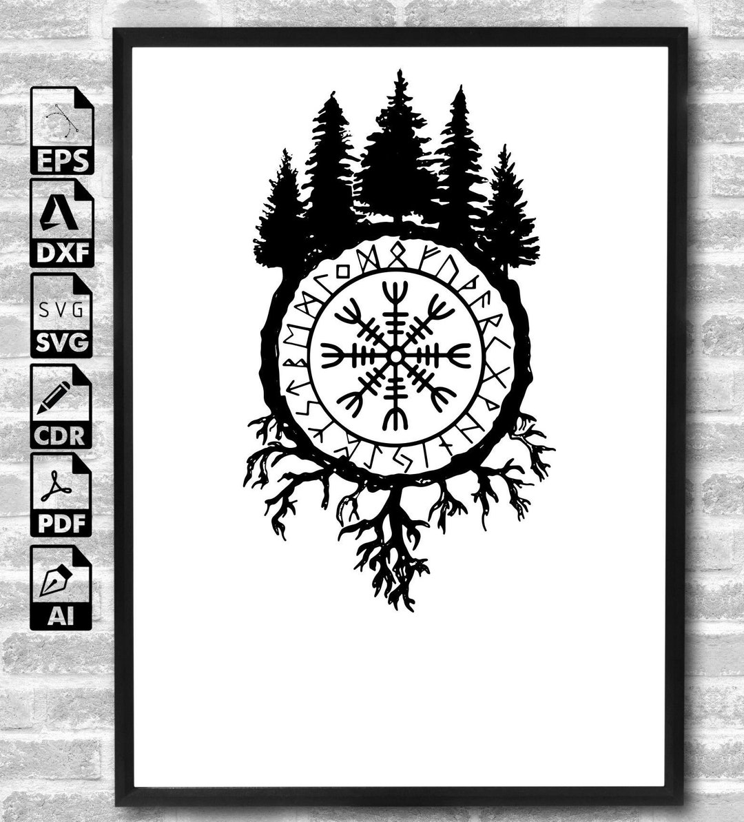 Celtic Runes Vector Files / Viking Silhouette / Viking Pattern / Viking ...