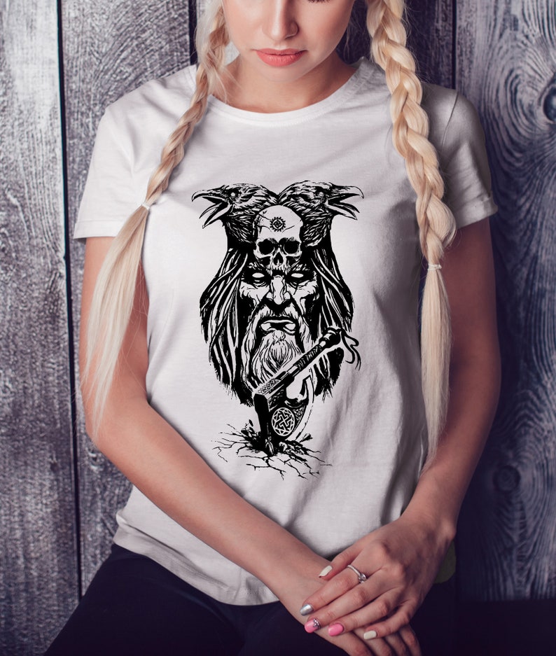 Odin DXF | Wikinger Allvater EPS | Wotan SVG | Odin Digitale Datei | Hugin & Munin ...