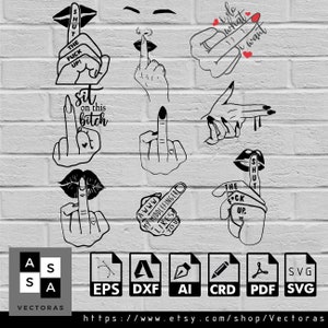 Middle Finger Lips Svg, Middle Finger Lips SVG Bundle, Middle Finger ...