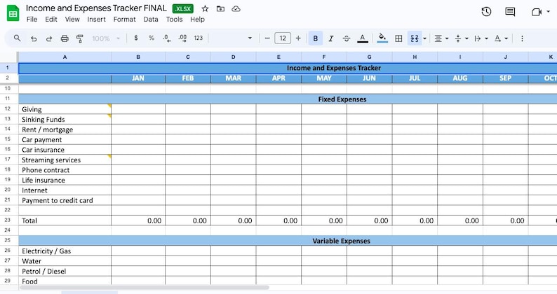 Simple Excel Income Expense Tracker, Personal Finance Spreadsheet ...