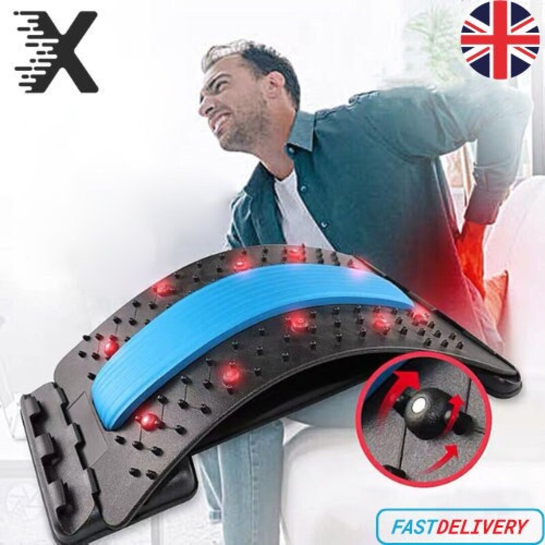 Portable Back Stretcher Back Massager Lumber Support Spine Board Lower ...