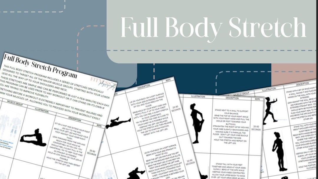 Full Body Stretch Program - Etsy