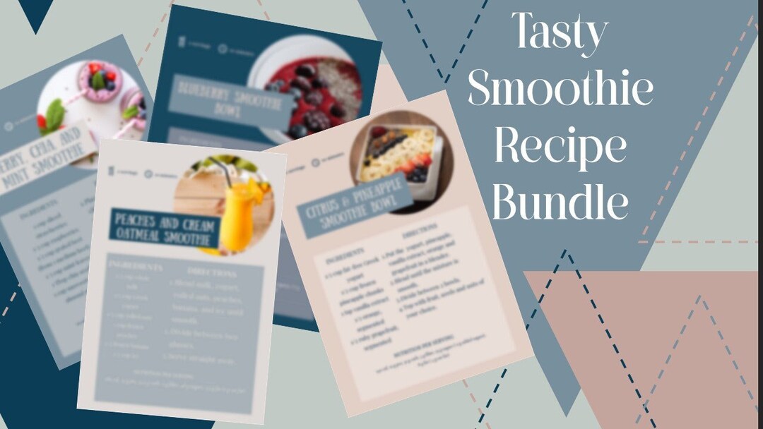 Printable Healthy Smoothie Recipes, Recipe Cards, Healthy Recipes ...