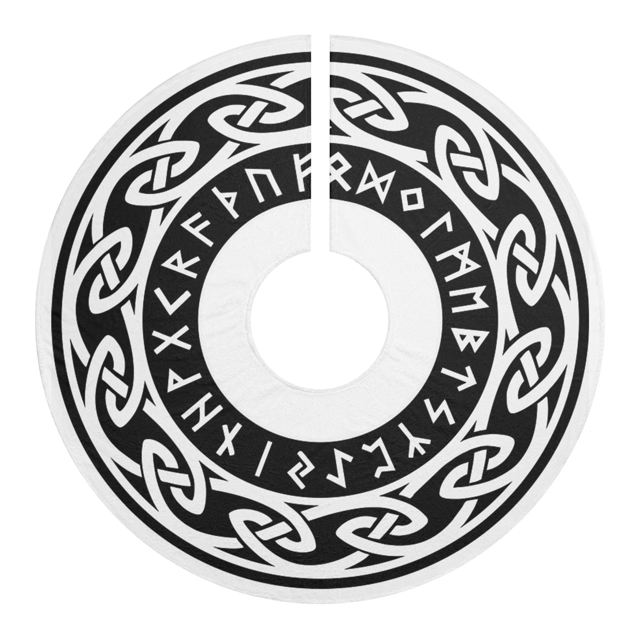 Yuletide, Elder Futhark, Christmas Tree Skirt, Runes, Runic - Etsy