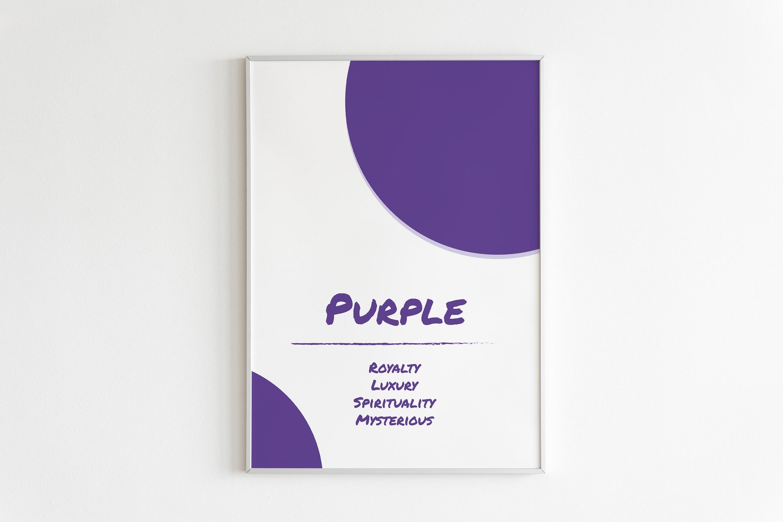 Printable Color Psychology Poster Purple Color Theory, Minimalist Wall ...