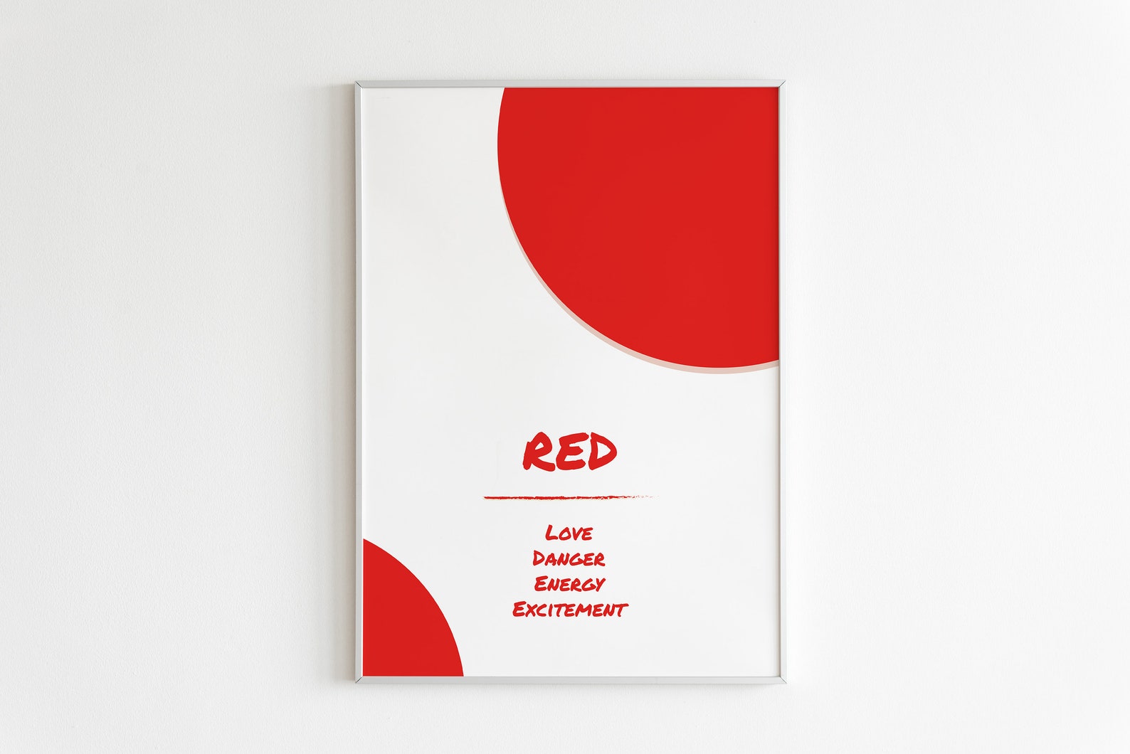 Printable Color Psychology Poster Red Color Theory, Minimalist Wall Art ...
