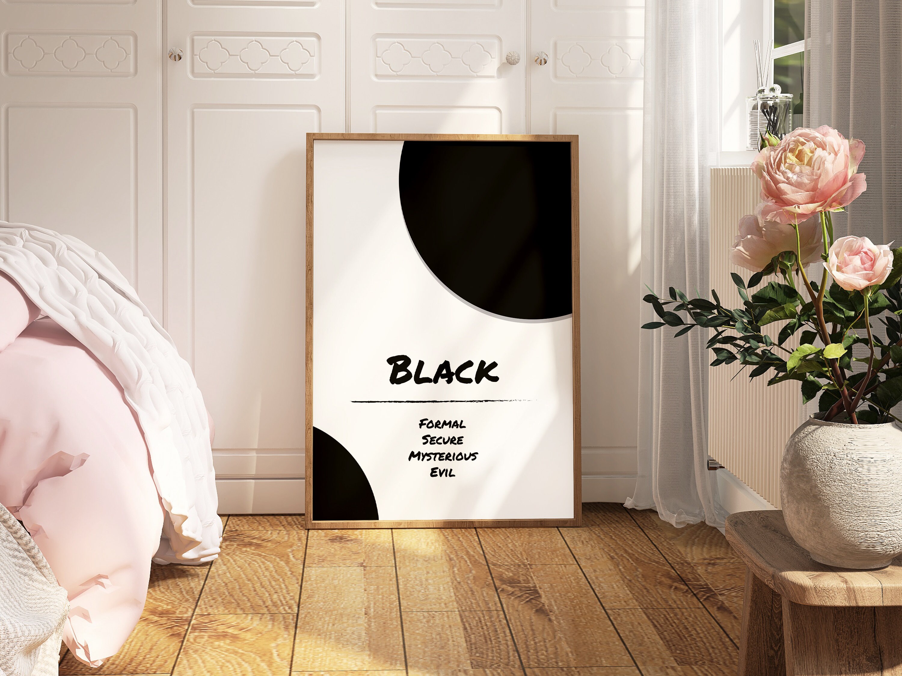 Printable Color Psychology Poster Black Color Theory - Etsy