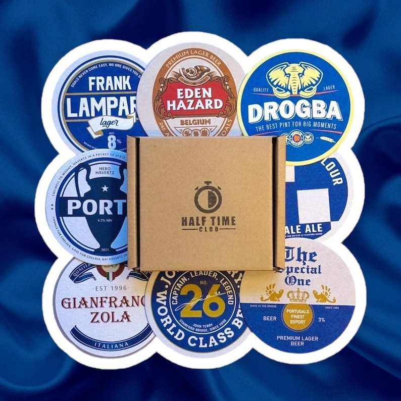 Chelsea Football Beer Mats – Coasters Gift Set for Chelsea Fans | 1st ...